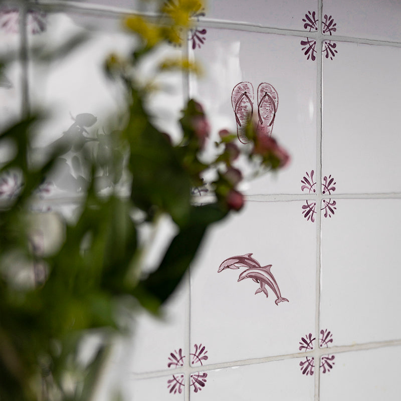 Dolphins Delft Tile | Petra Palumbo