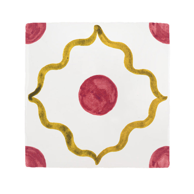 Beirut Tile Sample, Olive and Berry | Petra Palumbo