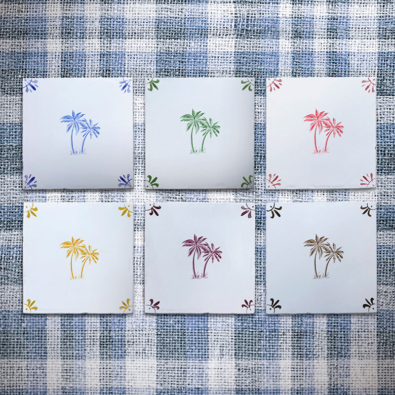 Palm Trees Delft Tile | Petra Palumbo
