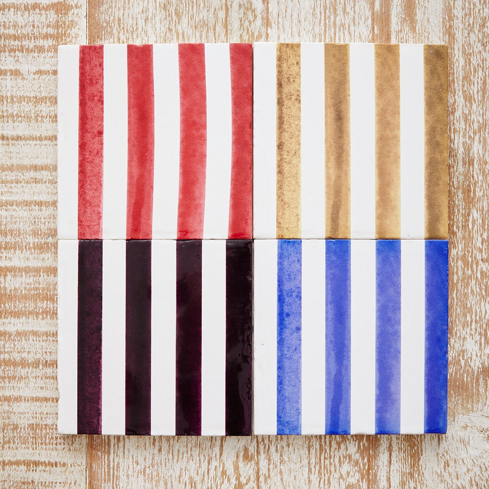 Pinstripe Tile, Delft Mustard | Petra Palumbo