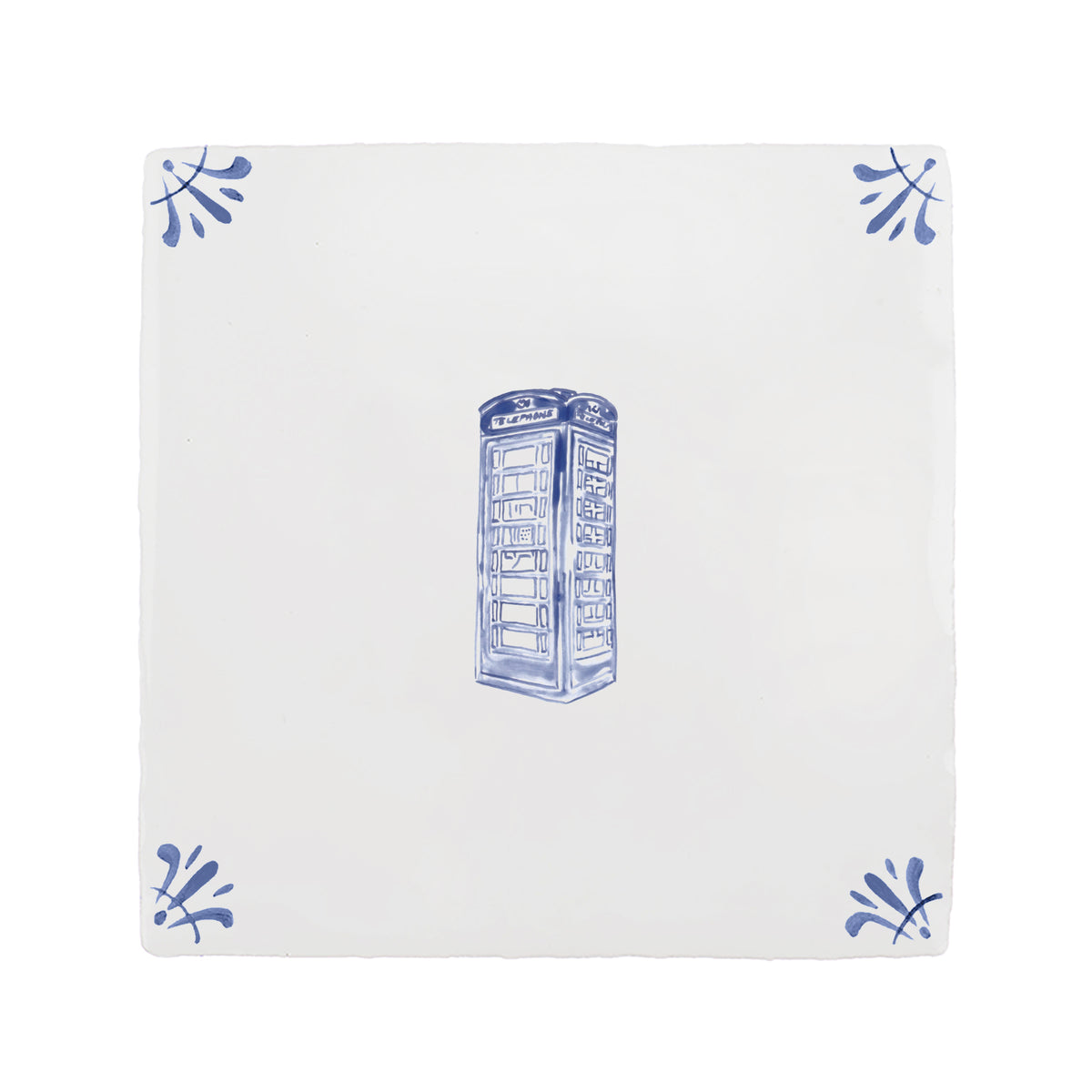 Telephone Box Delft Tile | Petra Palumbo