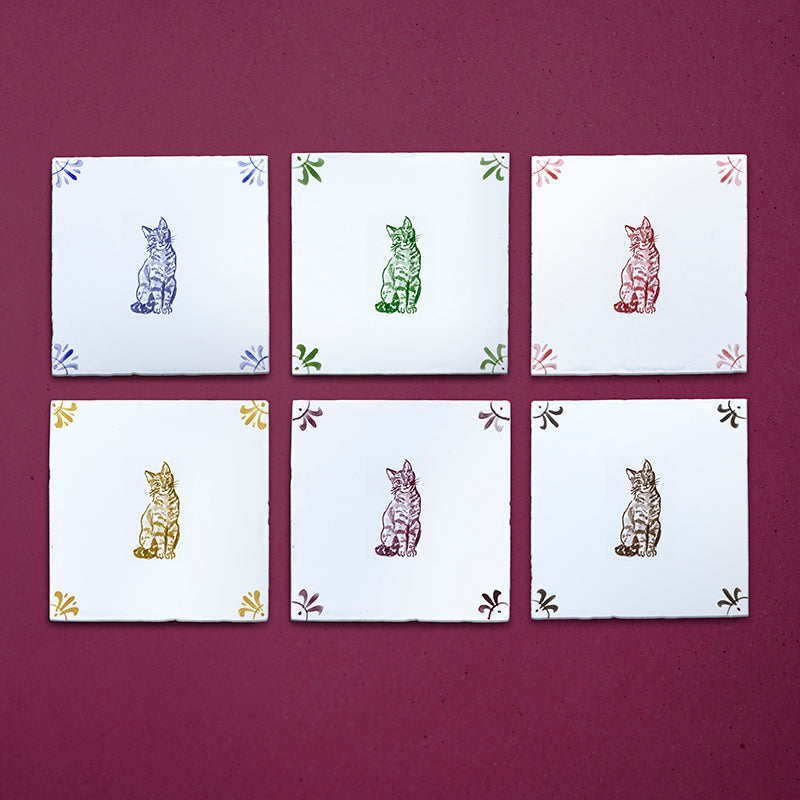 Pushkin the Cat Delft Tile | Petra Palumbo