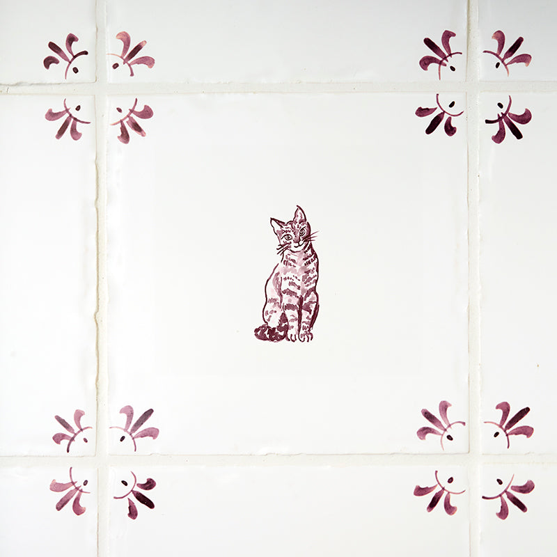 Pushkin the Cat Delft Tile | Petra Palumbo