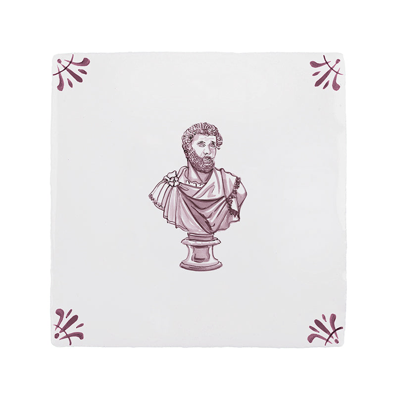 Roman Bust Delft Tile | Petra Palumbo