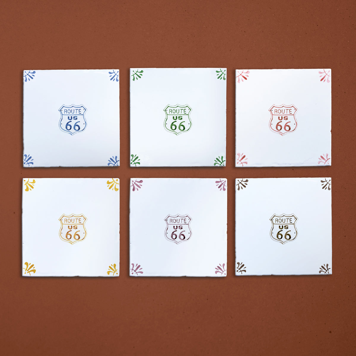 Route 66 Delft Tile | Petra Palumbo