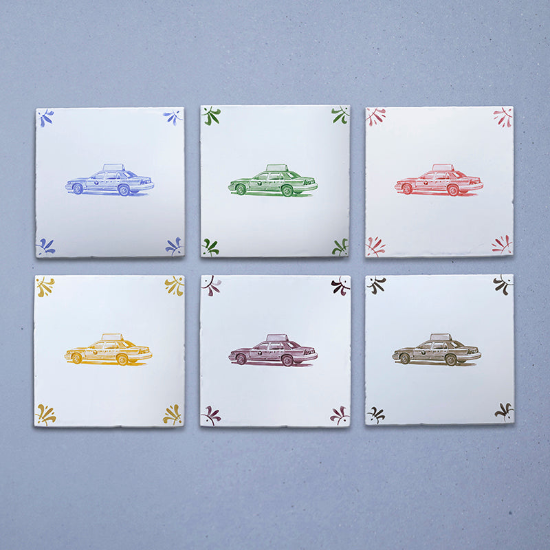 Yellow Cab Delft Tile | Petra Palumbo