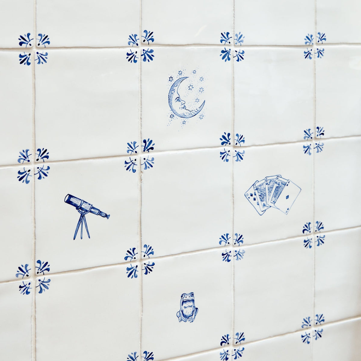 Moon and Stars Delft Tile | Petra Palumbo
