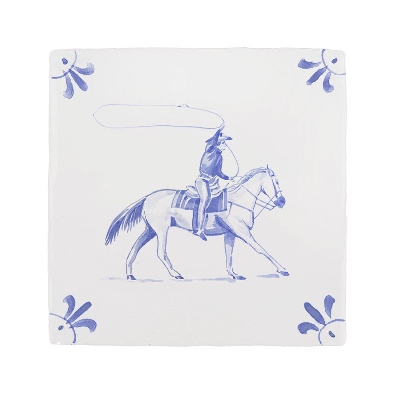 Cowboy Delft Tile | Petra Palumbo