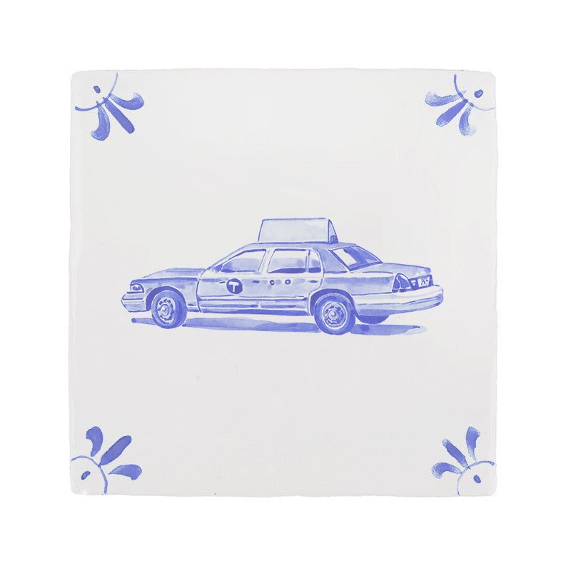 Yellow Cab Delft Tile | Petra Palumbo