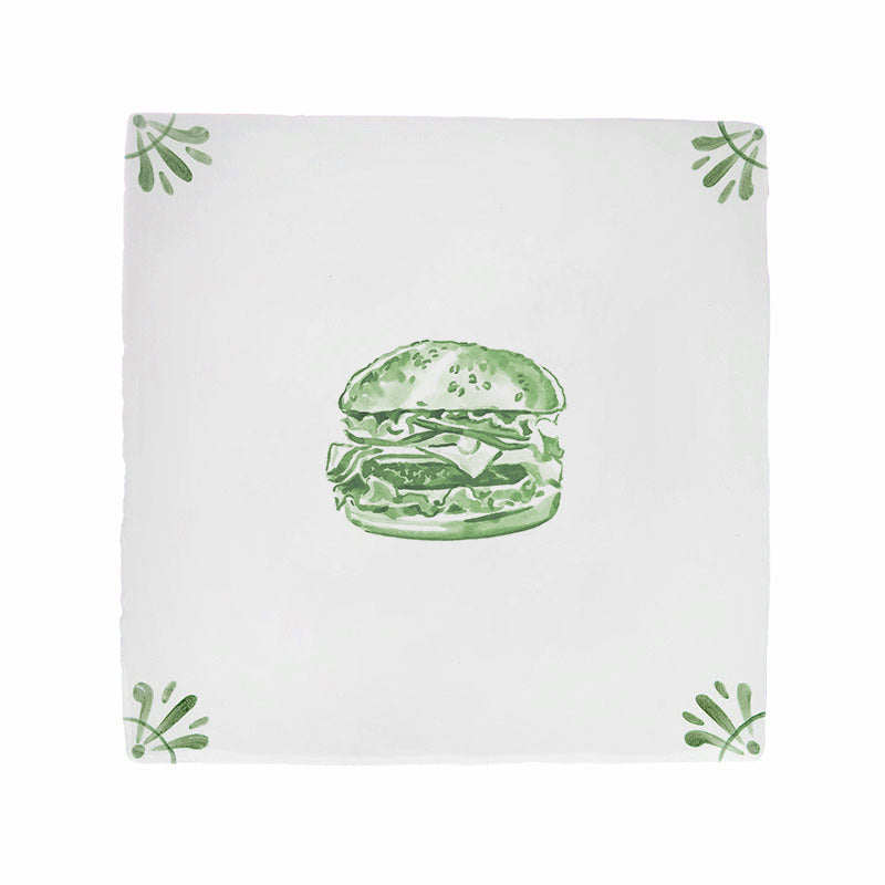 Burger Delft Tile | Petra Palumbo