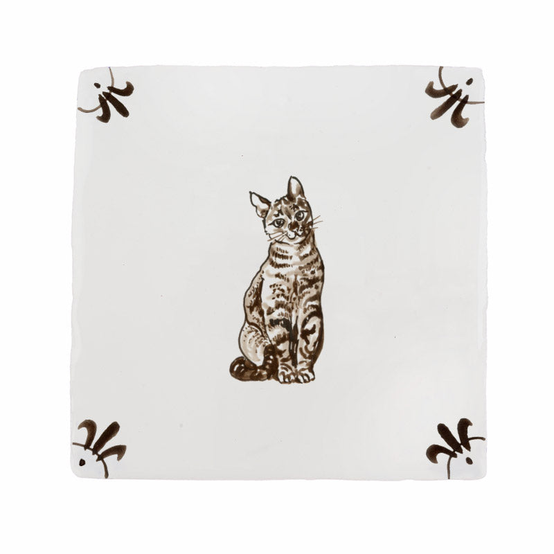 Pushkin the Cat Delft Tile | Petra Palumbo