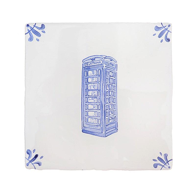 Telephone Box Delft Tile | Petra Palumbo